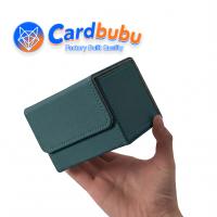 China 3.95in Personalized Leather Playing Card Case PP Soft Inner TCG Storage Box for sale