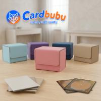 China Magnetic Lid Pokemon Bulk Storage 3.46in PU Leather Playing Card Storage Box for sale