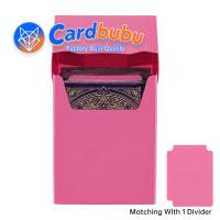China Rose Pink Plastic Deck Box Secure Lock Waterproof Trading Pokemon Card Storage for sale