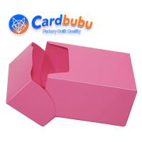 China Rose Pink Plastic Deck Box Secure Lock Waterproof Trading Pokemon Card Storage for sale