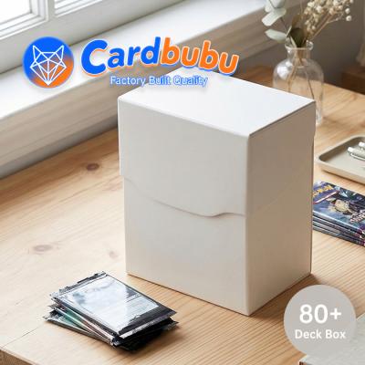 China TCG Custom Deck Box White PP Plastic Cardboard Card Holder for sale