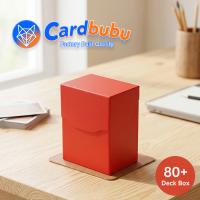 China 3.74in Plastic Deck Box 80 Cards Transparent Customizable Bulk Trading Card Storage for sale