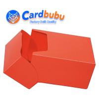 China 3.74in Plastic Deck Box 80 Cards Transparent Customizable Bulk Trading Card Storage for sale