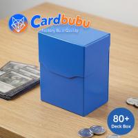 China Personalized Secure Plastic Deck Box Secure Blue Trading Card Hard Case for sale