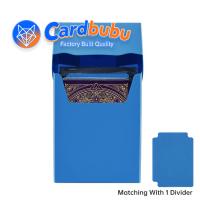 China Personalized Secure Plastic Deck Box Secure Blue Trading Card Hard Case for sale