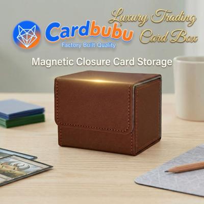 China Crosswise Leather Deck Box Mtg Magnetic Deck Box 3.95 Inch Lock Storage Yugioh for sale