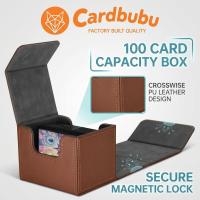 China Crosswise Leather Deck Box Mtg Magnetic Deck Box 3.95 Inch Lock Storage Yugioh for sale