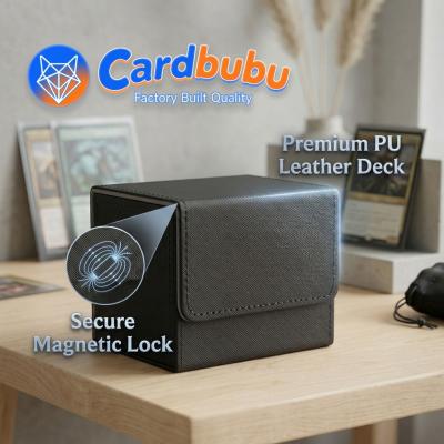 China Luxury PU Leather Playing Card Box Magnetic Closure Card Games Storage Custom Playing for sale