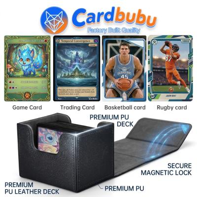 China OEM PU Leather Deck Box 100 Card MTG Yugioh TCG Custom Tcg Deck Box for sale