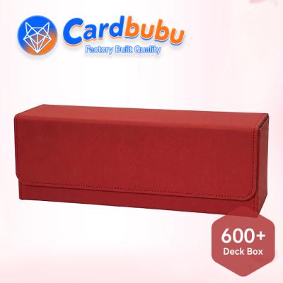 China PU Card Double Deck Box PT CG MTG Magnetic Closure For Bulk Game Packaging for sale