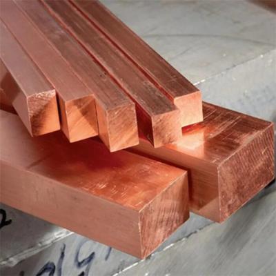 China C11000 C1100 Copper Square Bar / Square Brass Rod for sale