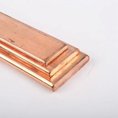China Cu Min 99.99% Copper Flat Bar ASTM DIN Standards Copper Busbar for sale