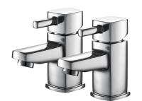 China Kitchen Bathroom Mixer Faucet Hot Cold Water Lever Basin Taps Pair T8185 for sale