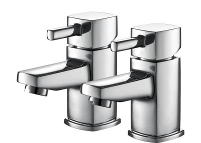 China Kitchen Bathroom Mixer Faucet Hot Cold Water Lever Basin Taps Pair T8185 for sale