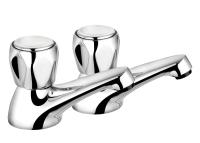 China Coral Bathroom Mixer Faucet Chrome Color With Single Handle for sale