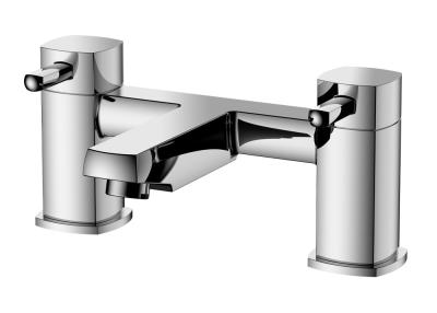China Double Layer Filler Bath Shower Mixer Chrome Finish 2 Handles for sale