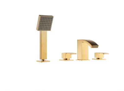 China Brass Gold Wall Mounted Basin Concealed Mixer 0.5-3.0 bar Pressure T8321AE for sale