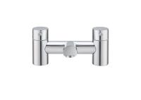 China Chrome Finished Brass Shower Bath Mixer Double Handle Ceramic Valve T8204 for sale