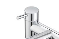 China Chrome Finished Brass Shower Bath Mixer Double Handle Ceramic Valve T8204 for sale