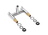 China Ceramic Modern Bath Shower Mixer One Hole Chrome Finish Faucets for sale
