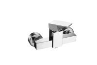 China Bath Mounted In Wall Shower Mixer Chrome Single Brass Contemporary T2064 for sale