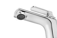 China Single Lever Contemporary Brass Bathroom Mixer Tap Monobloc Chrome for sale