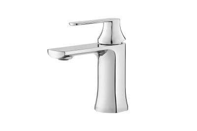 China Single Lever Contemporary Brass Bathroom Mixer Tap Monobloc Chrome for sale