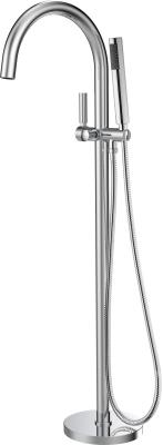China Coral Bath Mixer Floor Mounted Sleek And Stylish Chrome finish T9090A for sale