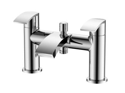 China Chrome 2 Handle Bath Shower Mixer Coral with 0.5-3.0 Bar Pressure T8881 for sale
