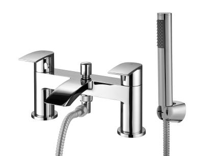 China Stylish Bath Shower Mixer Black Chrome Finish Three Year Warranty for sale