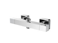 China Two Handle Thermostatic Bath Mixer  Chrome Black Polished Surface T8089 for sale