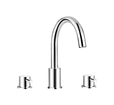 China Cleanroom Bath Shower Mixer Contemporary Double Handle Three Hole for sale