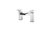 China Brass Bath Shower Mixer Faucet With Double Handles For Bathroom T8674 for sale