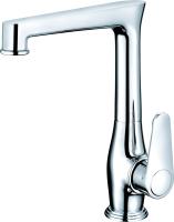 China Chrome Brass Kitchen Mixer Faucet Single Hole for Kitchen Utility T2026 for sale