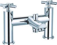 China Chrome Finish Brass Material Double Handle Bath Shower Mixer T8011A for sale