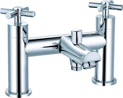 China Chrome Finish Brass Material Double Handle Bath Shower Mixer T8011A for sale