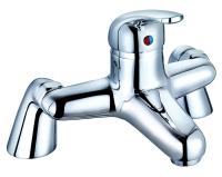 China Brass Material Bath Shower Mixer Faucet With Chrome Finish T8025 for sale
