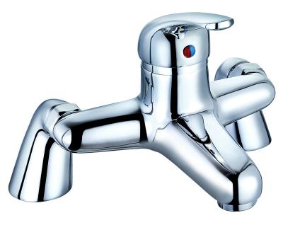 China Brass Material Bath Shower Mixer Faucet With Chrome Finish T8025 for sale