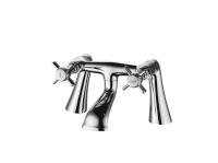 China Double Handle Bath Shower Mixer Faucet Chrome Finish For Bathroom T8049N for sale