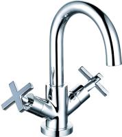 China Modern Style Double Handle Basin Mixer Faucet For Bathroom T8055B for sale