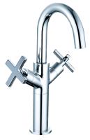 China Modern Style Double Handle Basin Mixer Faucet For Bathroom T8055B for sale