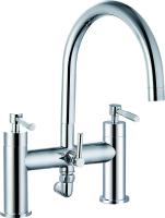 China Chrome Finish Double Handle Brass Material Bath Shower Mixer T80511 for sale