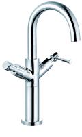 China Modern Style Chrome Finish Basin Mixer Faucet For Bathroom T80551 for sale