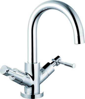 China Modern Style Chrome Finish Basin Mixer Faucet For Bathroom T80551 for sale