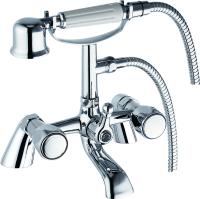 China Dual Handle Chrome Bath Shower Mixer With Modern Style T8060N for sale