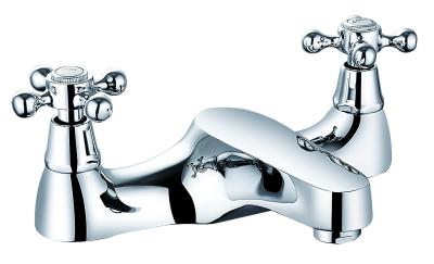 China Modern Style Brass Basin Mixer Faucet With Double Handles T8066A for sale