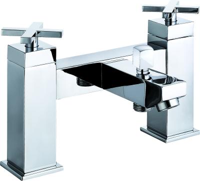 China Stylish Chrome Finished Double Handle Brass Bath Shower Mixer T8301 for sale