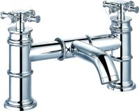 China Stylish Modern Chrome Finish Double Handle Basin Mixer Faucet T8344 for sale