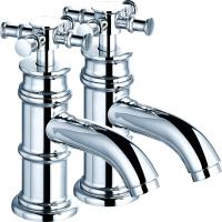 China Sleek Chrome Bathroom Mixer Faucet With Polished Brass Fixtures T8345 for sale