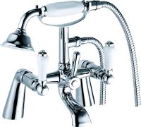 China Modern Chrome Finish Bath Mixer Taps Double Handle T8351 for sale